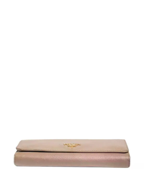 Prada Leather Wallet - Neutrals