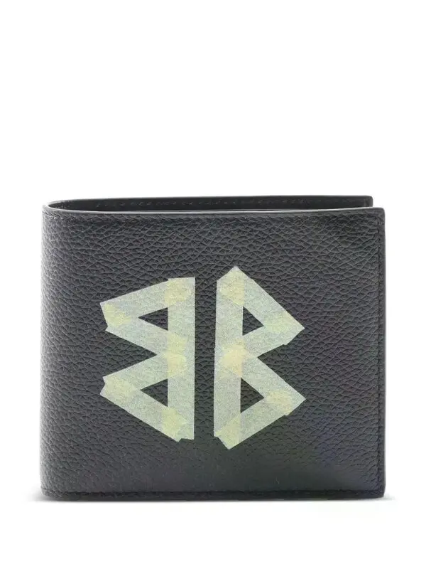 Balenciaga 2005-2025 Leather Cash Tape Type Square Wallet Small Wallets - Black