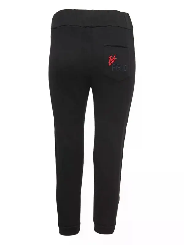 Fendi Cotton Embroidered Logo Jeans