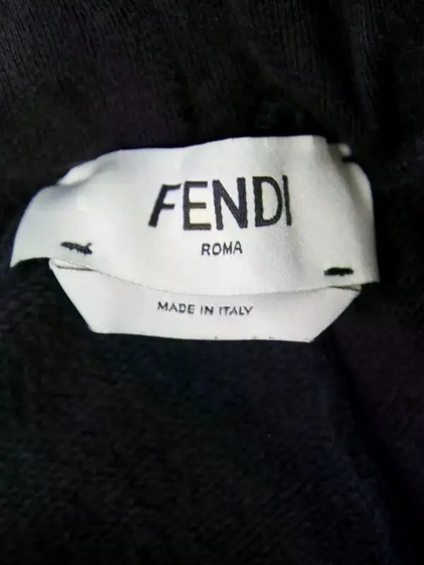 Fendi Cotton Embroidered Logo Jeans