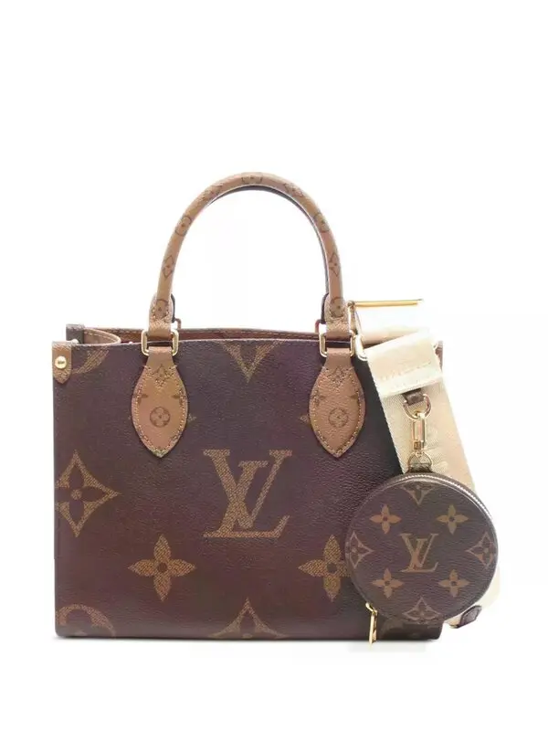 LOUIS VUITTON Monogram Reverse Giant Onthego Pm Satchel