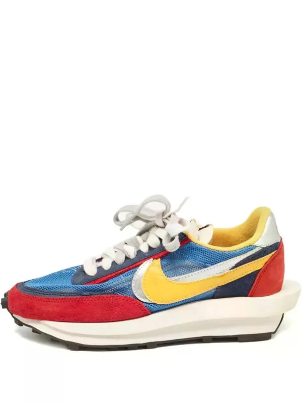 Nike X Sacai Ld Waffle Leather Sneakers - Red