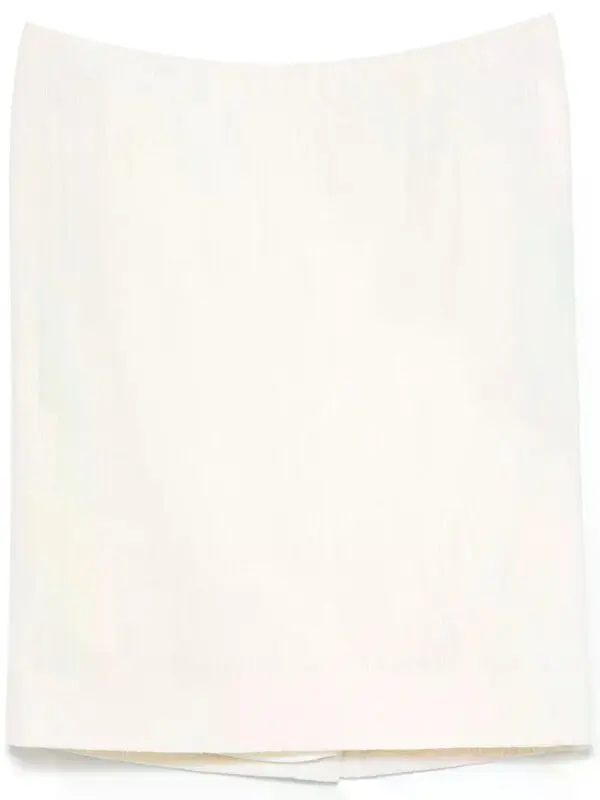 Dior 1990s Wool Mini Skirt - Neutrals