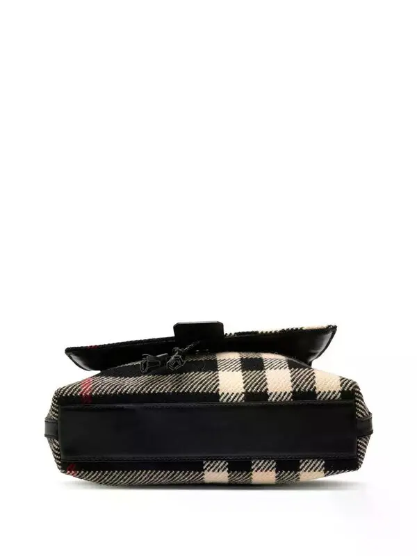 Burberry Mega Check Wool Shoulder Bag