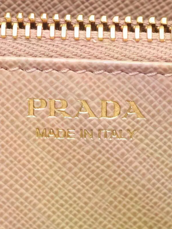 Prada 2013-2025 Saffiano Triangle Logo Wallet Long Wallets - Brown