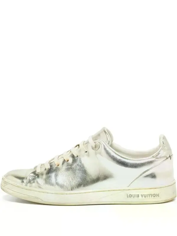 LOUIS VUITTON Metallic Leather Lace-up Sneakers
