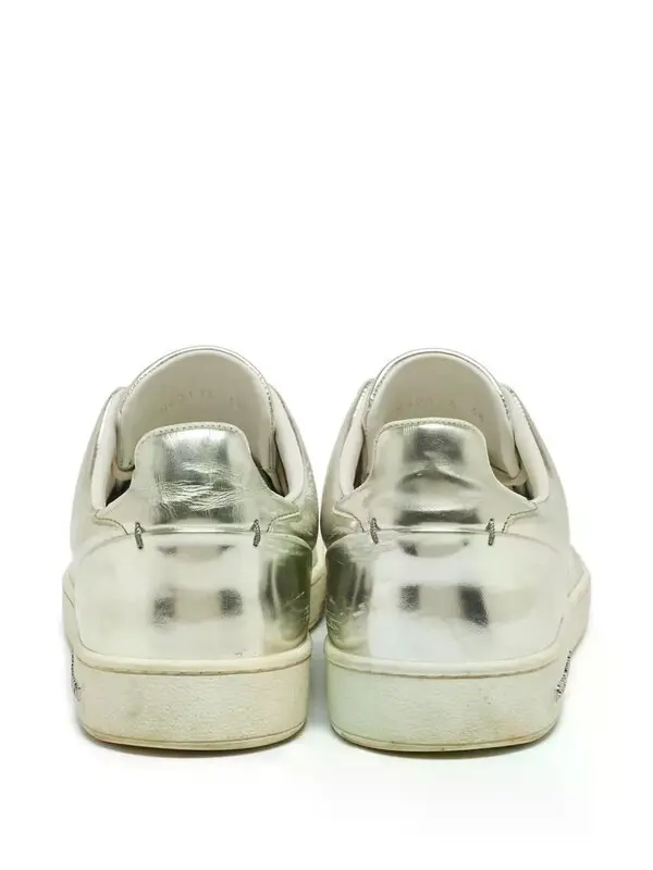 LOUIS VUITTON Metallic Leather Lace-up Sneakers