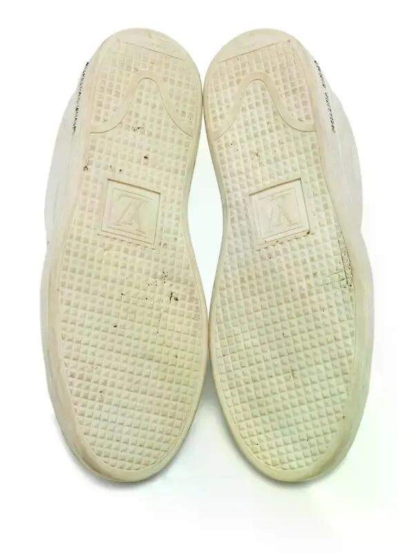 LOUIS VUITTON Metallic Leather Lace-up Sneakers