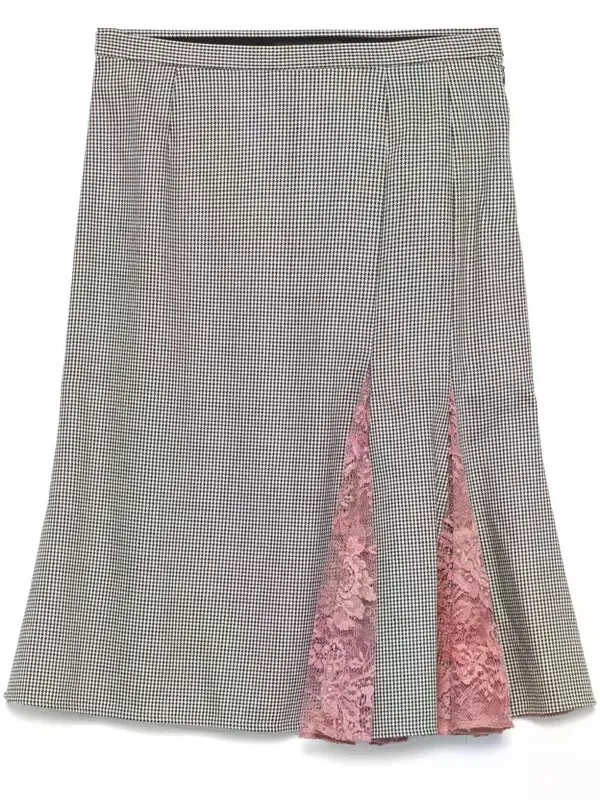Dolce & Gabbana Houndstooth Lace Skirt