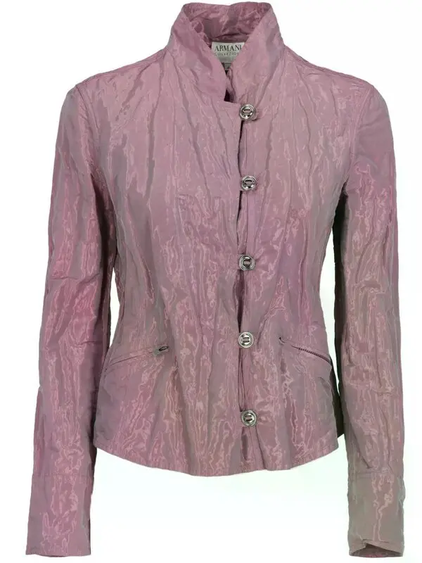 Giorgio Armani Lamé Effect Band Collar Jacket