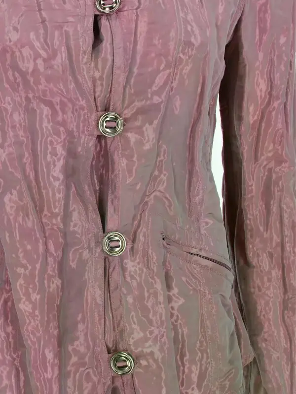 Giorgio Armani Lamé Effect Band Collar Jacket