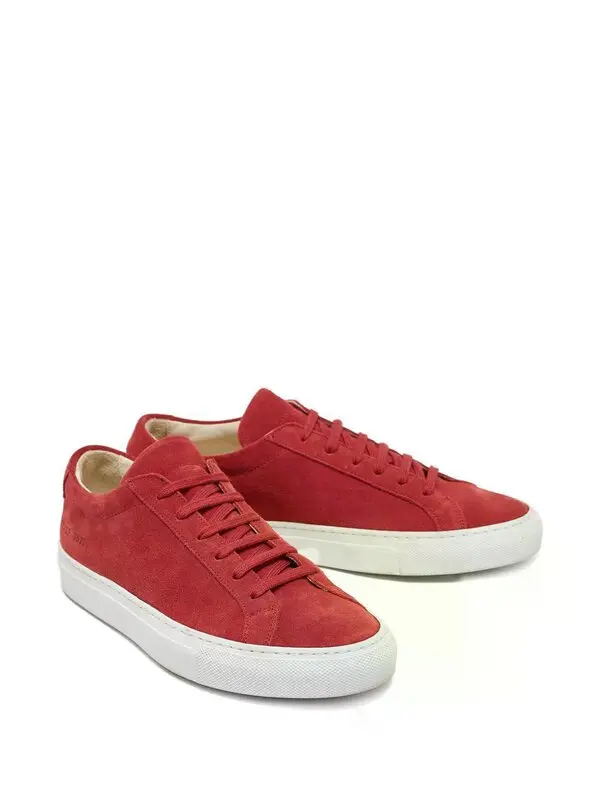 COMMON PROJECTS Suede Low-top Sneakers - Red