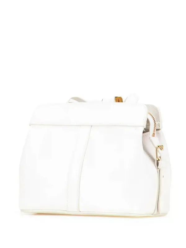 Celine Teen Leather Cabas De France Crossbody Bag - White