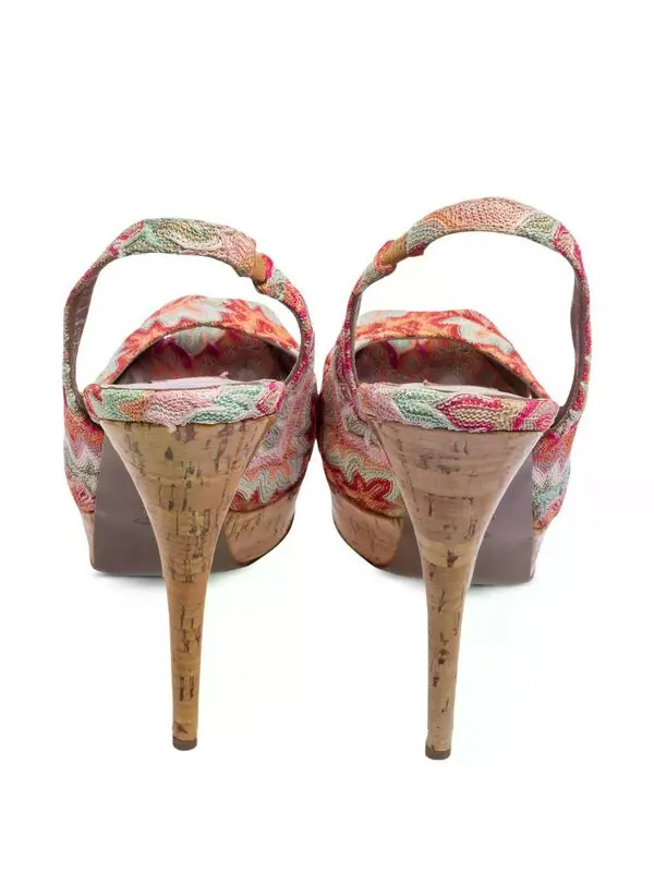 Missoni 135mm Platform Slingback Sandals