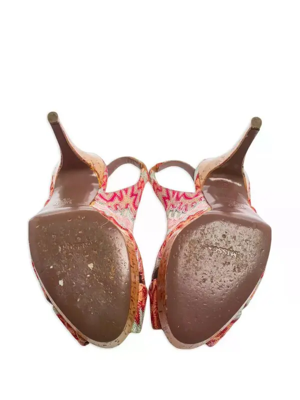 Missoni 135mm Platform Slingback Sandals