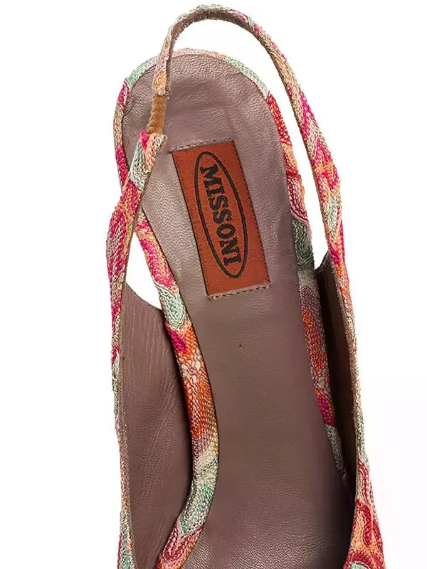 Missoni 135mm Platform Slingback Sandals