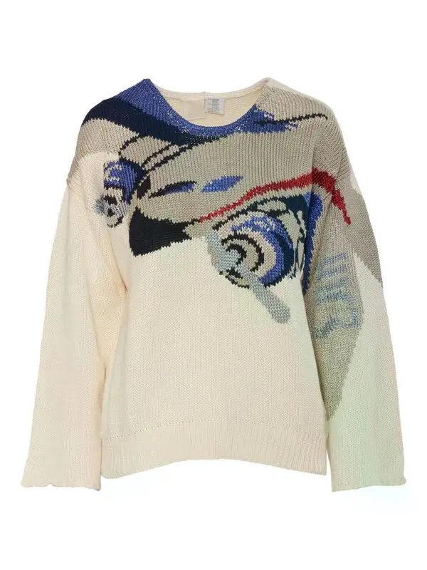 KRIZIA Patterned Knit Sweater