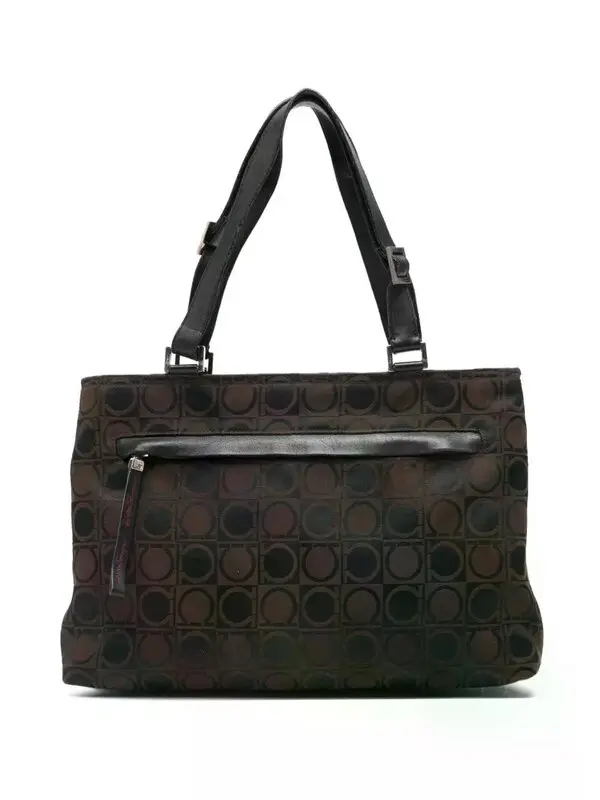 FERRAGAMO 2000s Circle-pattern Tote Bag