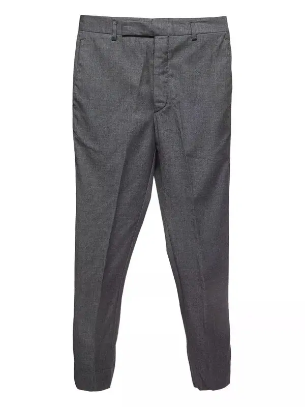 Prada 2024 Wool Pleated Trousers - Grey
