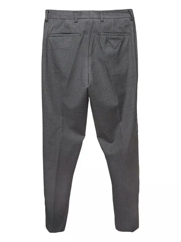 Prada 2024 Wool Pleated Trousers - Grey