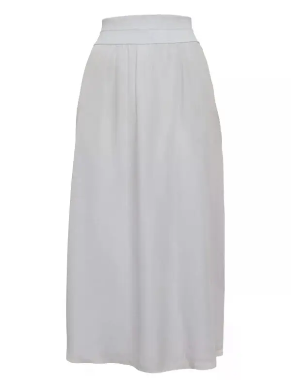 Theory Ribbed-waistband A-line Skirt - Blue