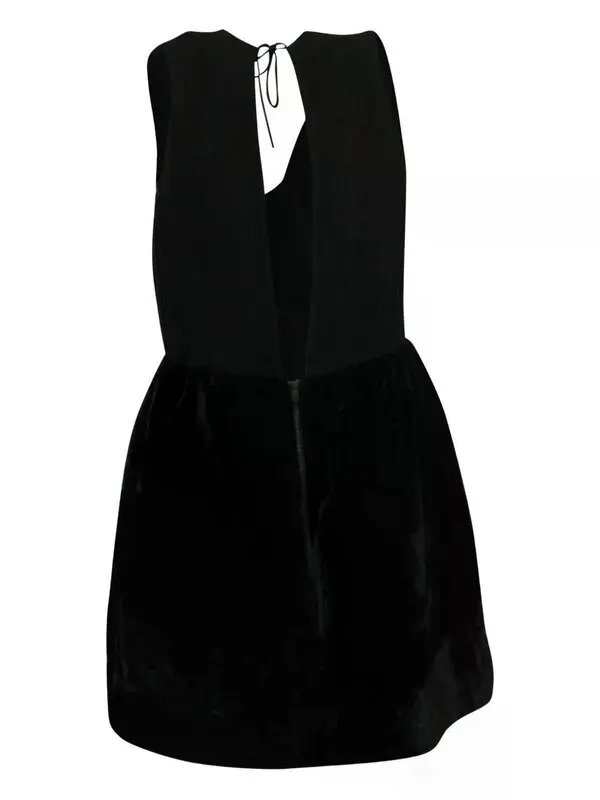 Alice + Olivia Sleeveless Velvet Effect Silk Mini Dress