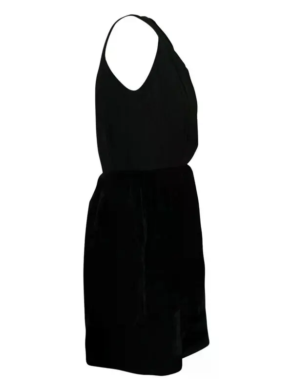 Alice + Olivia Sleeveless Velvet Effect Silk Mini Dress