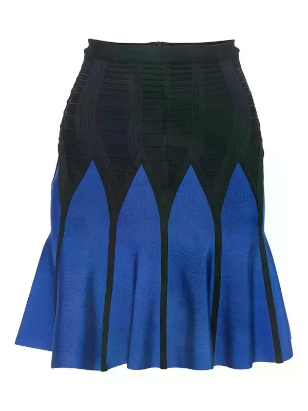 Herve Leger Flared Mini Skirt