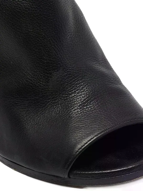 STUART WEITZMAN Peep-toe Leather Block Heel Boots