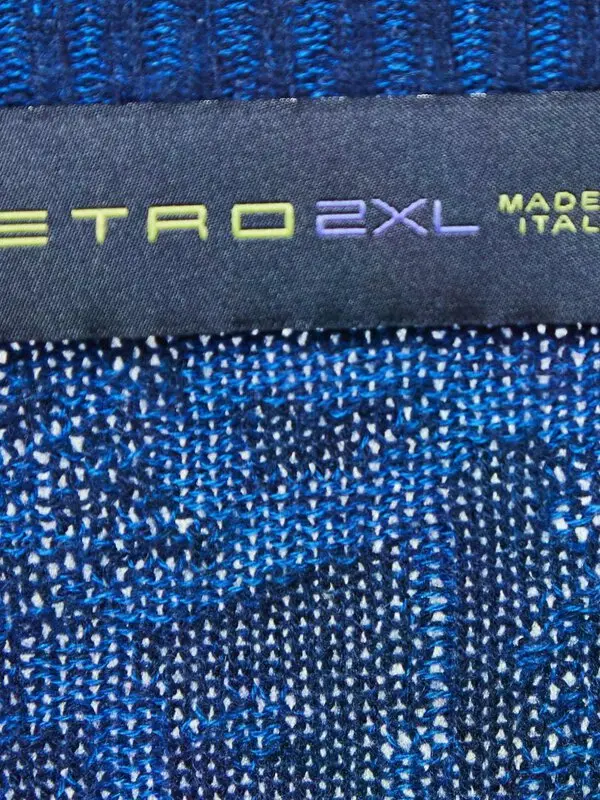 Etro Paisley-jacquard Wool Sweater - Blue
