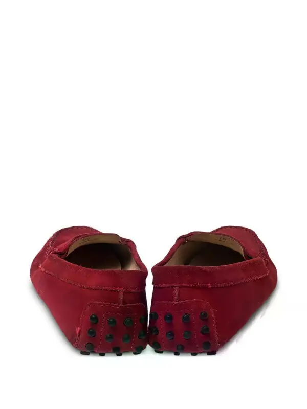 TOD'S Vintage Leather Loafers - Red