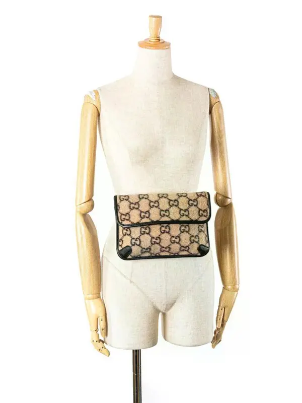 Gucci Gg Wool Slim Belt Bag - Brown