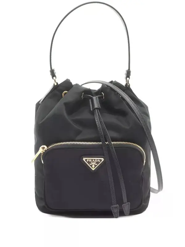 Prada 20s Drawstring Bucket Bag - Black