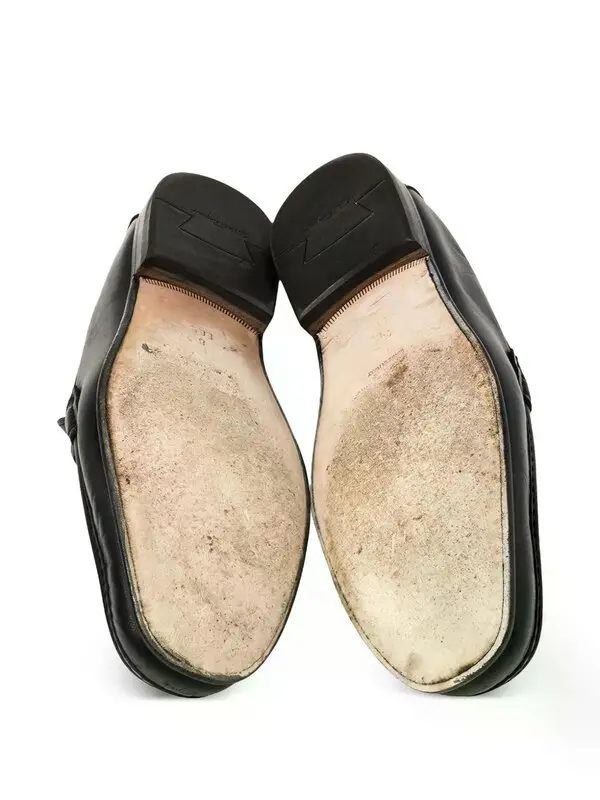 FERRAGAMO Calf Leather Gancini Detail Loafers