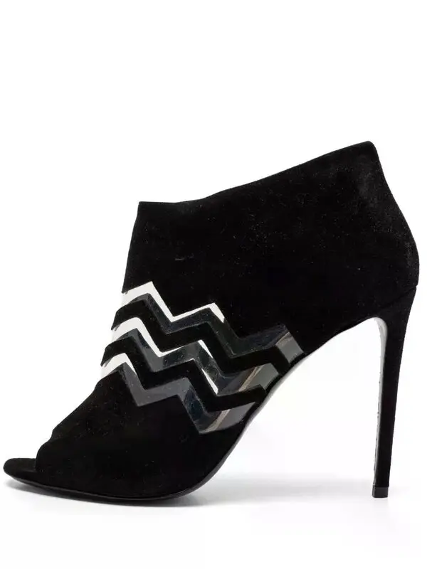 NICHOLAS KIRKWOOD Suede Chevron Booties