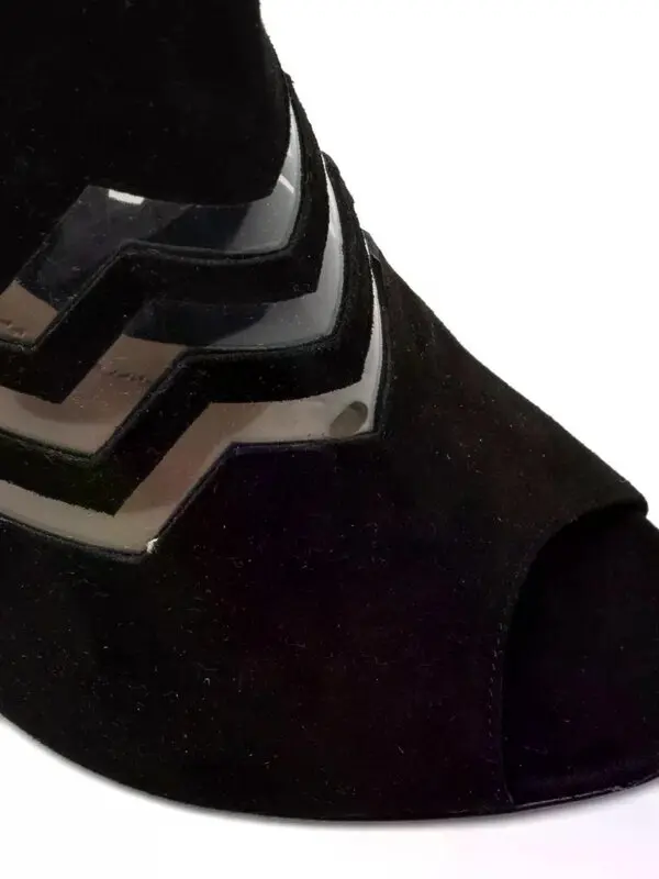 NICHOLAS KIRKWOOD Suede Chevron Booties