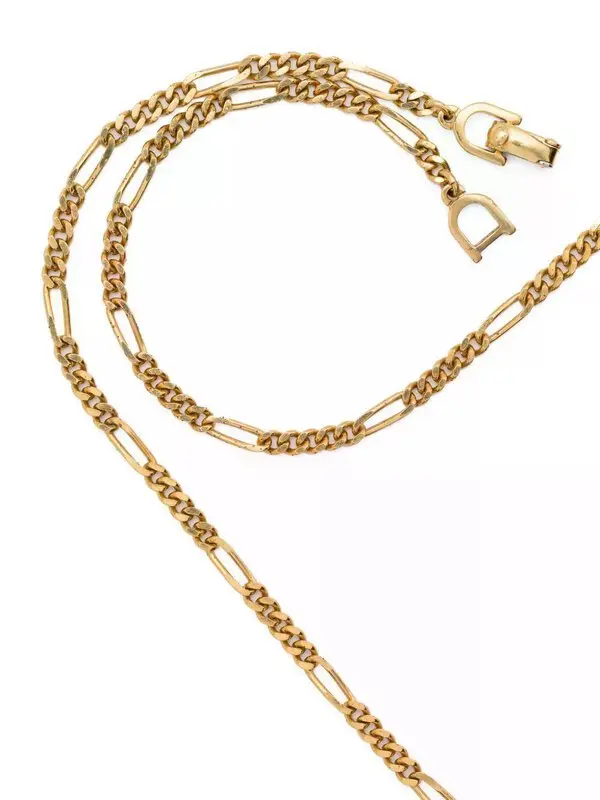 Dior 1990s Cd Logo Pendant Necklace