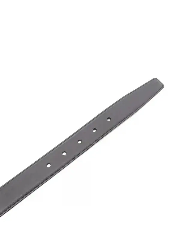 Saint Laurent Cassandre Logo Buckle Belt - Black