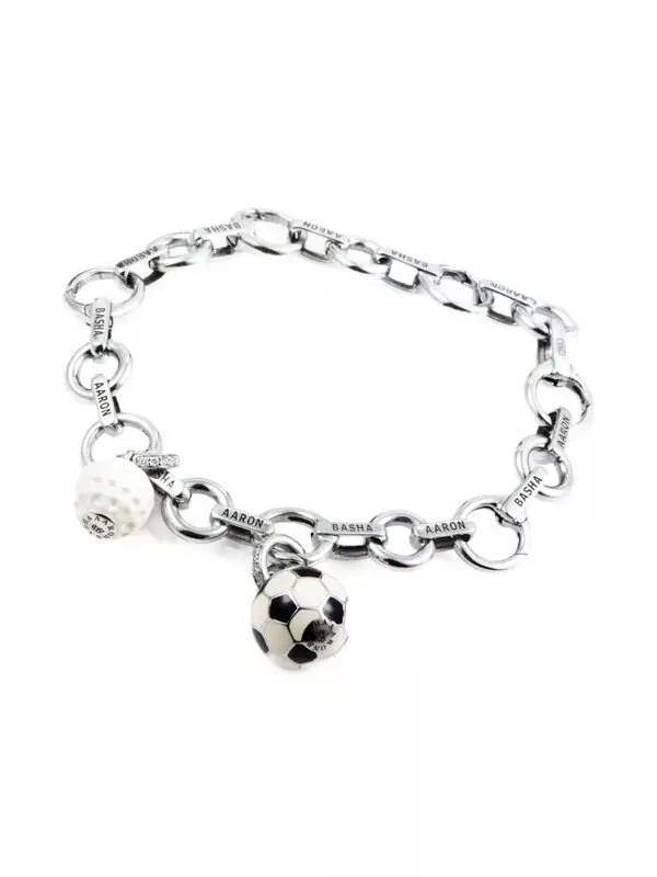 AARON BASHA 18k White Gold Sports Diamond Bracelet - Silver