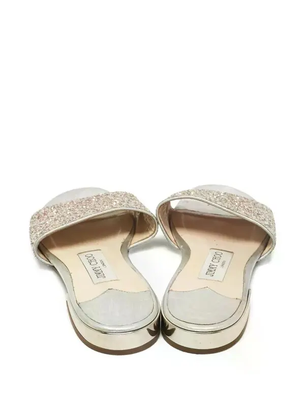 JIMMY CHOO Shiny Leather Sandals - Grey