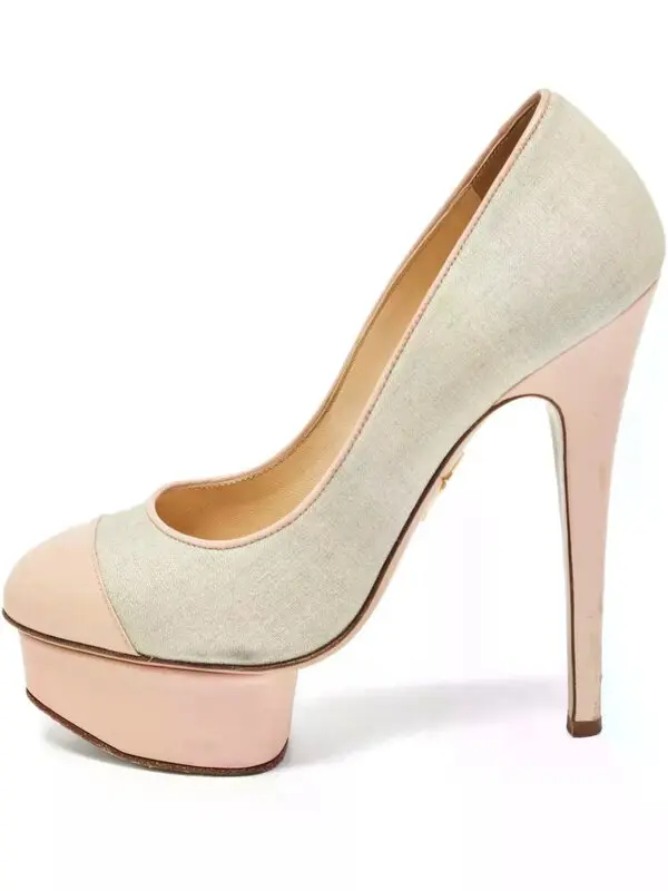 CHARLOTTE OLYMPIA 140mm Canvas Platform Pumps