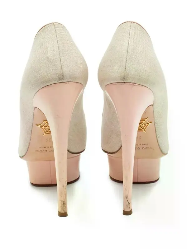 CHARLOTTE OLYMPIA 140mm Canvas Platform Pumps