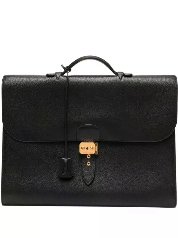 Hermès Sac À Dépêches Leather Bag - Black