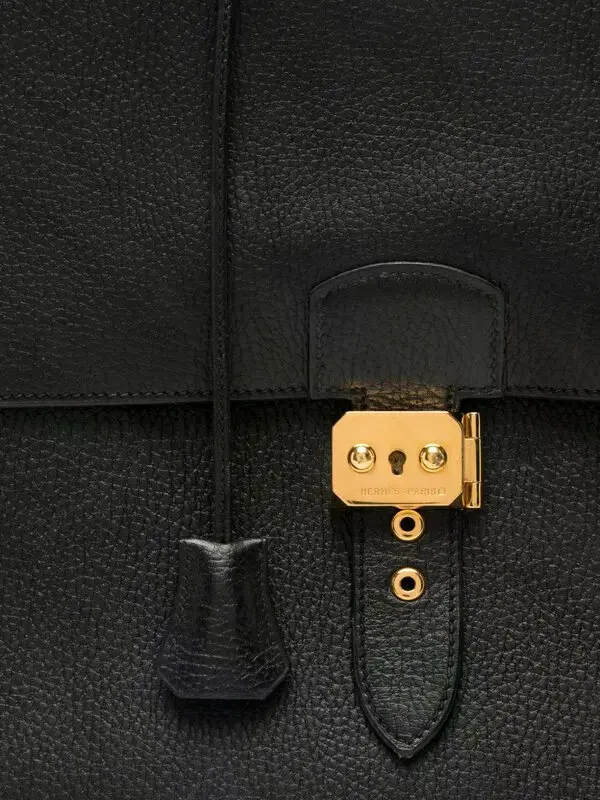 Hermès Sac À Dépêches Leather Bag - Black