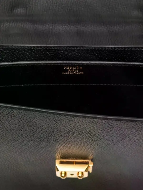 Hermès Sac À Dépêches Leather Bag - Black