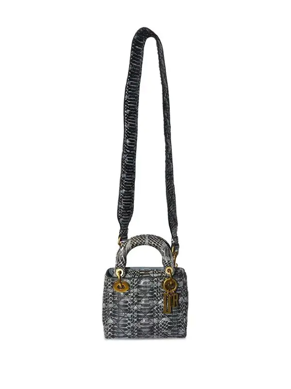 Dior Lady Mini Tote Bag - Grey