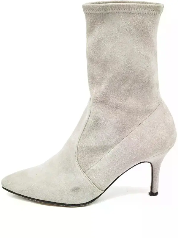 STUART WEITZMAN 80mm Suede Pointed-toe Boots - Grey