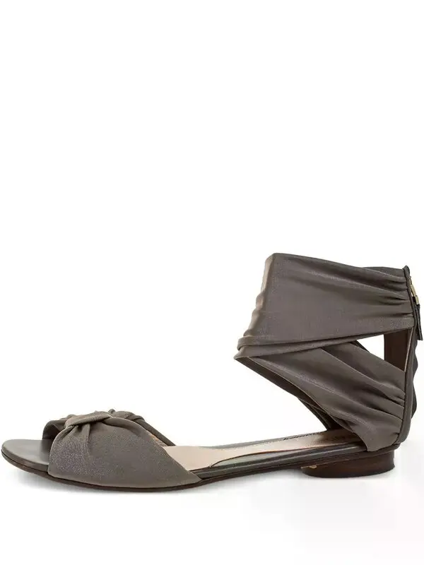 Fendi Wraparound Ankle Sandals - Grey