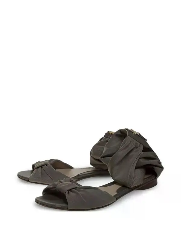 Fendi Wraparound Ankle Sandals - Grey
