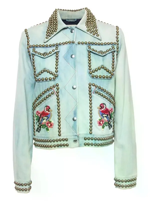 Gucci Studded Denim Jacket - Blue